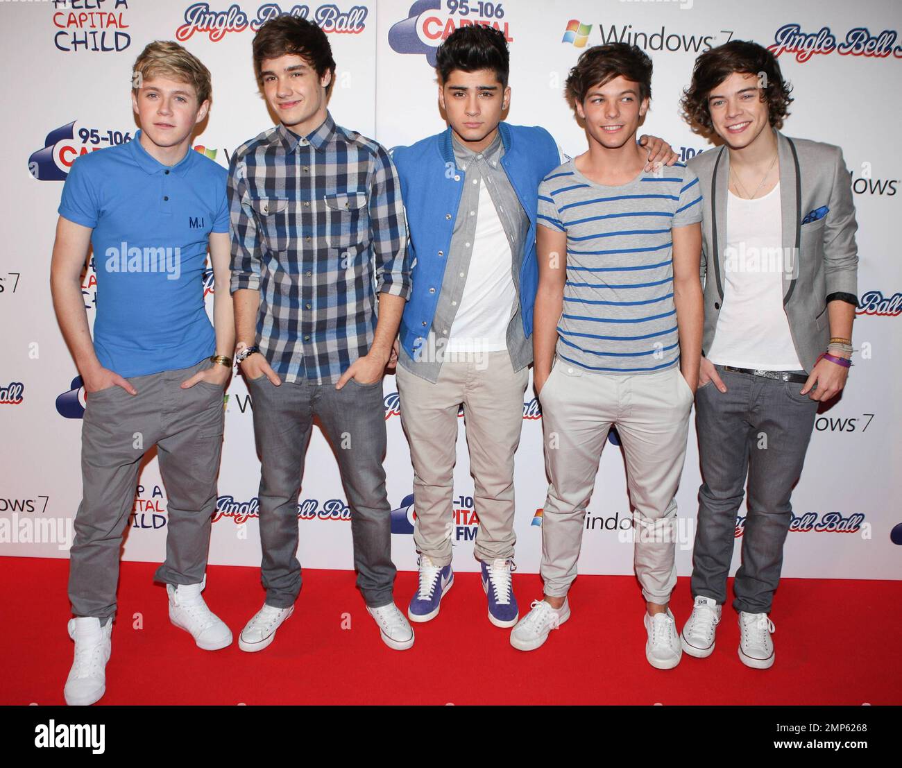 One Direction at day two of Jingle Bell Ball held at the O2 Arena ...