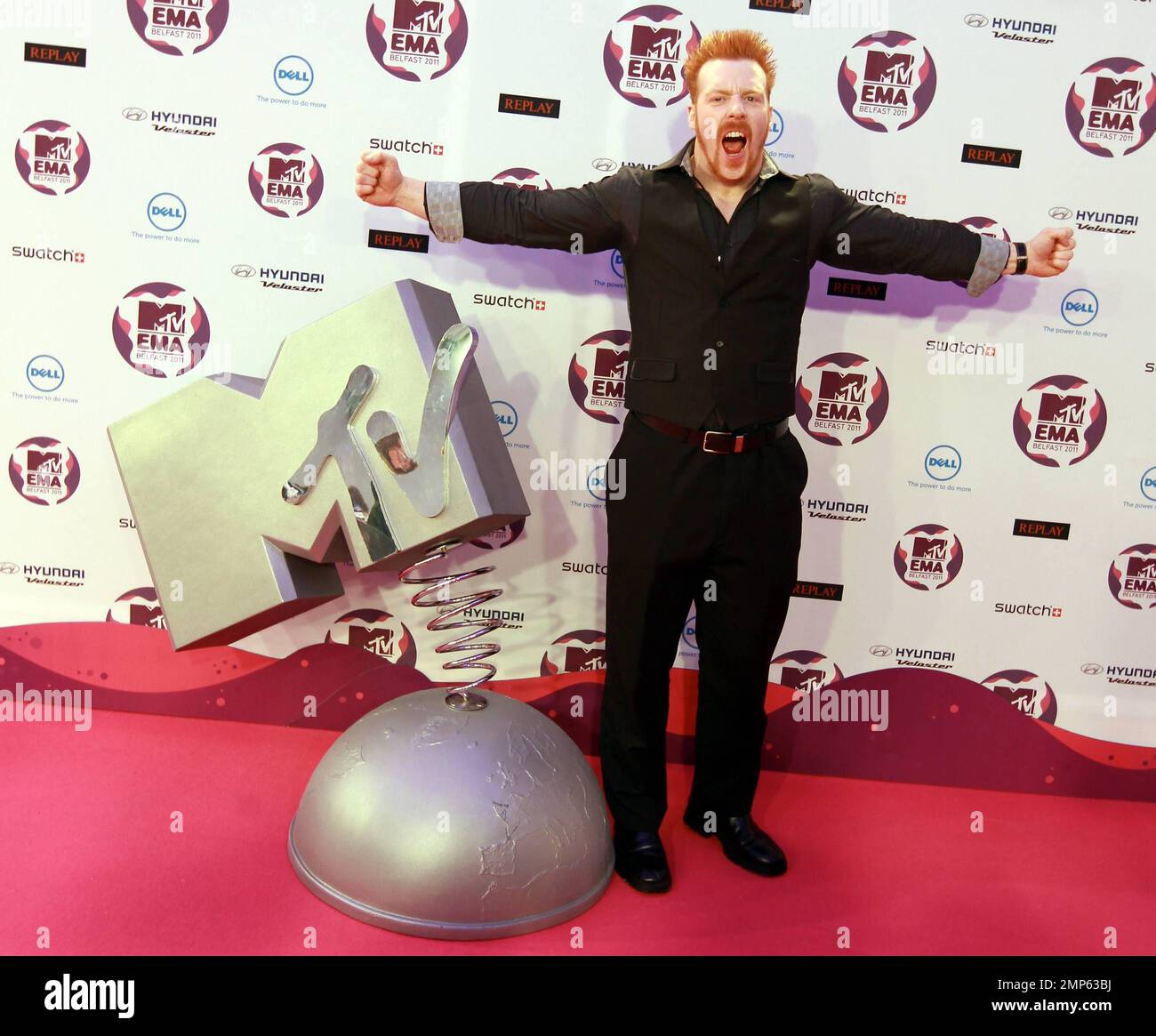 Sheamus at the MTV Europe Music Awards 2011 at the Odyssey Arena in ...