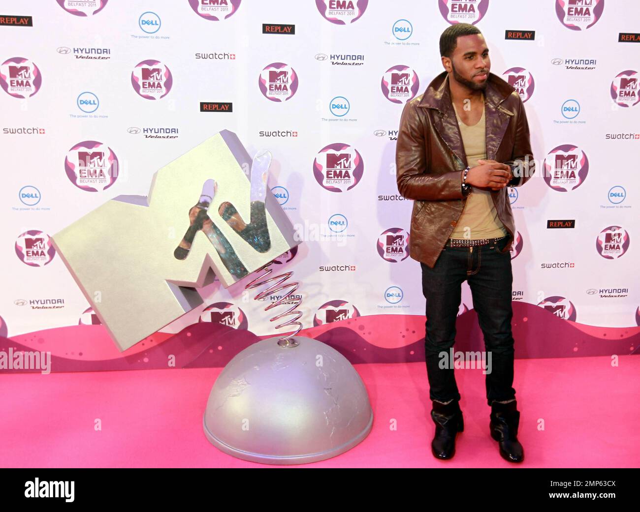 Jason derulo leather jacket hi-res stock photography and images - Alamy