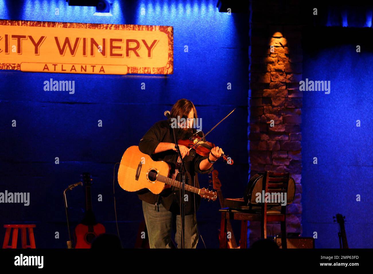 Levi Lowrey performs as the opener for Shawn Mullins at City Winery on ...