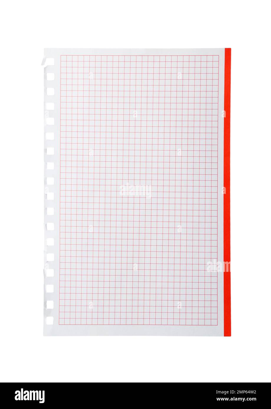 Blank notebook paper isolated on white. Space for design Stock Photo ...
