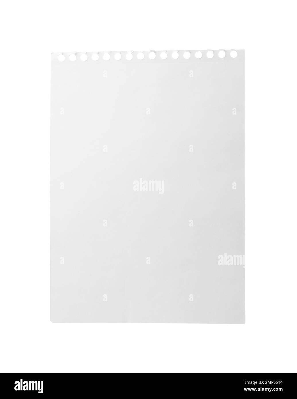 Blank notebook paper isolated on white. Space for design Stock Photo ...