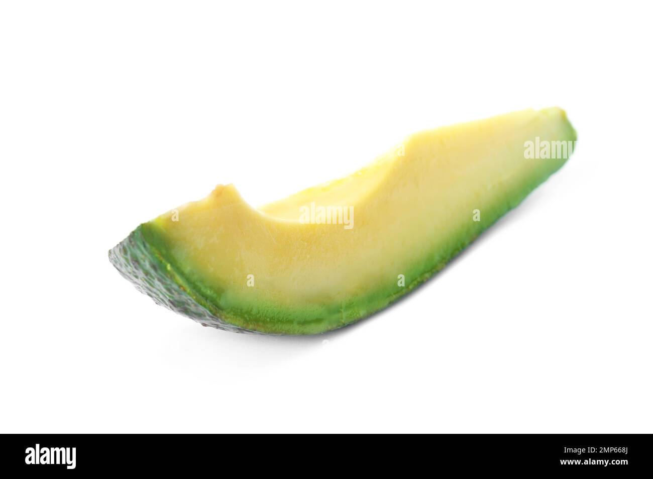 Slice of raw avocado isolated on white Stock Photo - Alamy