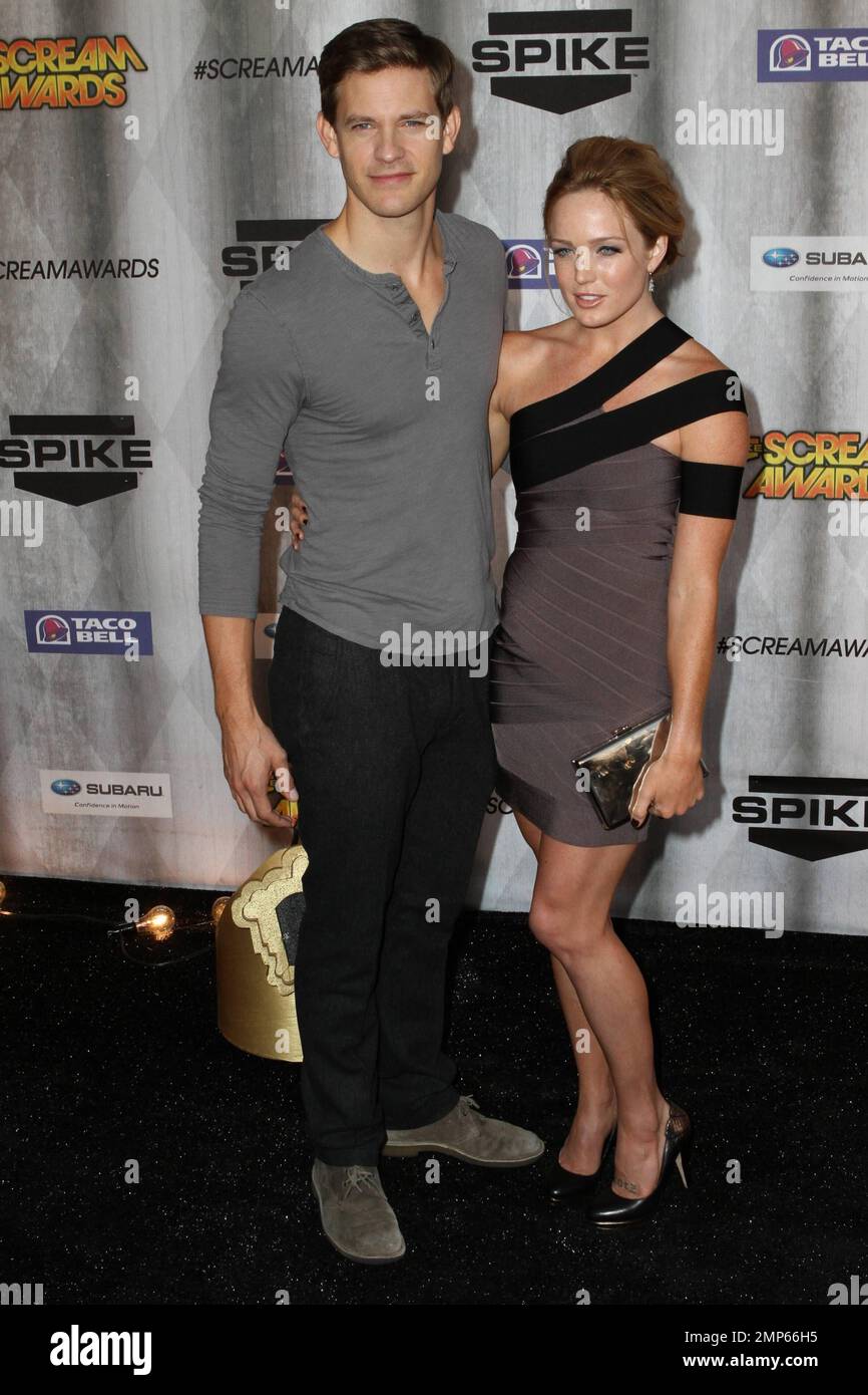 Caity Lotz and Bryce Johnson at the 2011 Spike TV's Scream Awards held ...