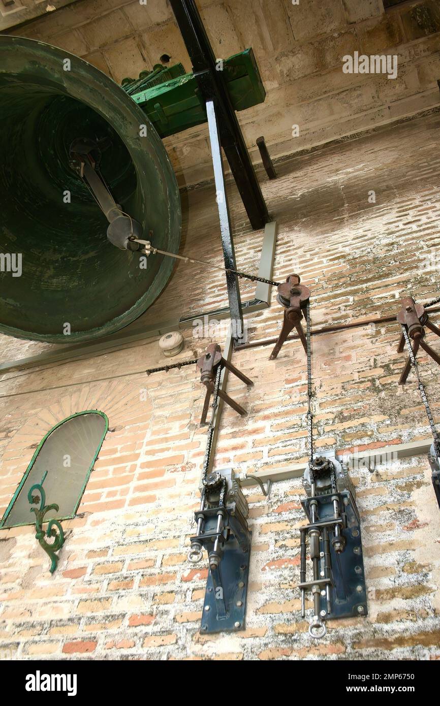 Church bell and mechanism Cathedral of Saint Mary of the See Seville ...