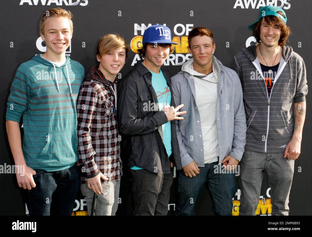 Musical group 'Emblem 3' arriving at the Cartoon Network's "Hall Of ...
