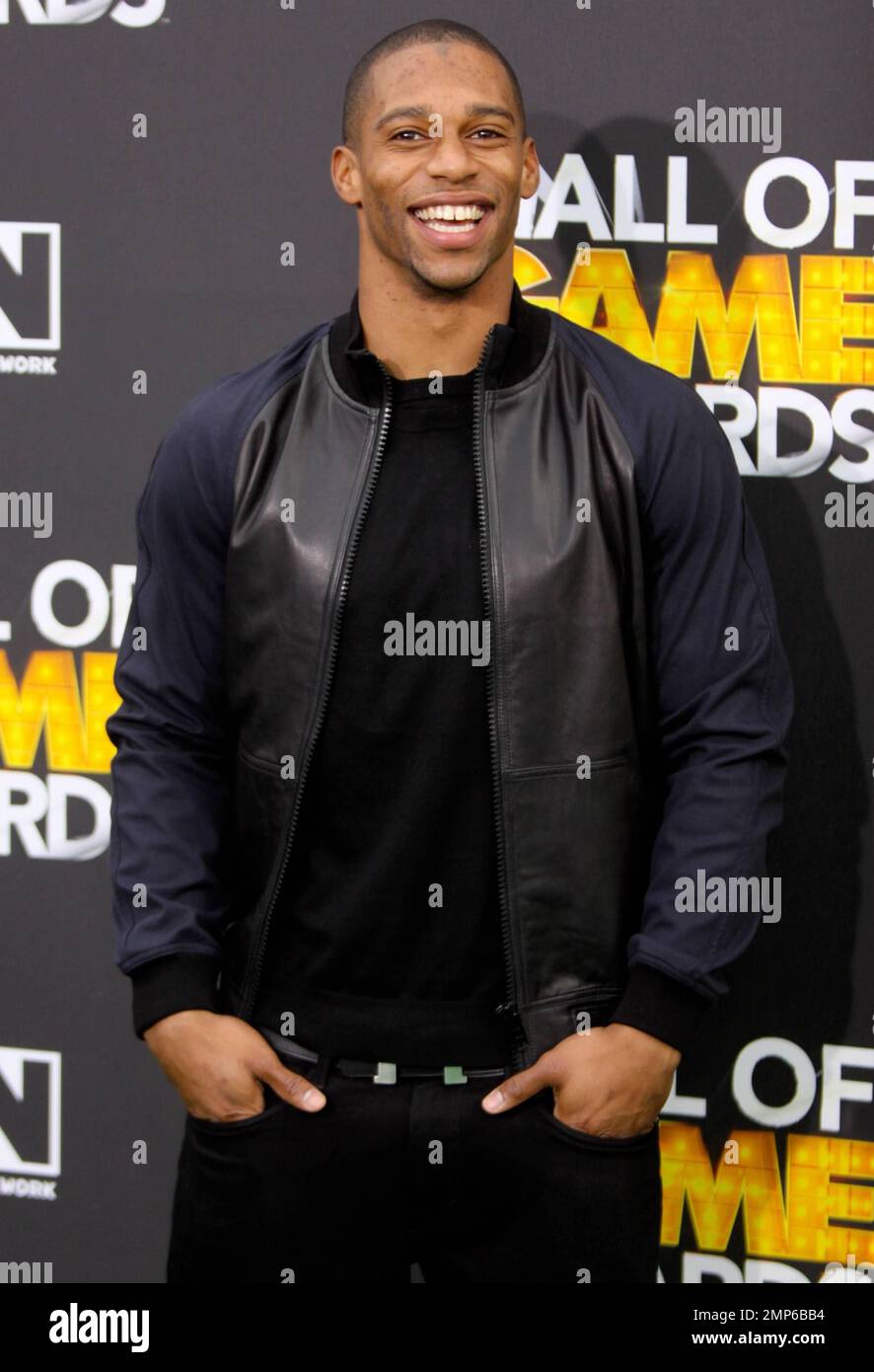 NFL Player Victor Cruz arriving at the Cartoon Network's "Hall Of Game ...