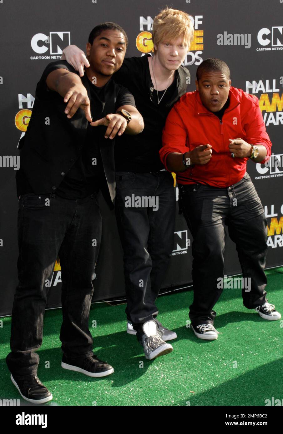 (L - R) Actors Christopher Massey, Adam Hicks, and Kyle Massey arriving ...