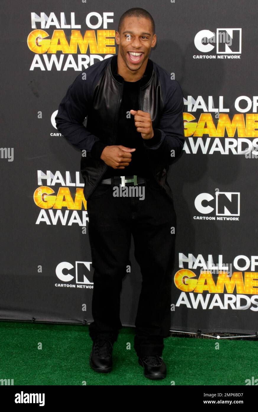 NFL Player Victor Cruz arriving at the Cartoon Network's "Hall Of Game ...