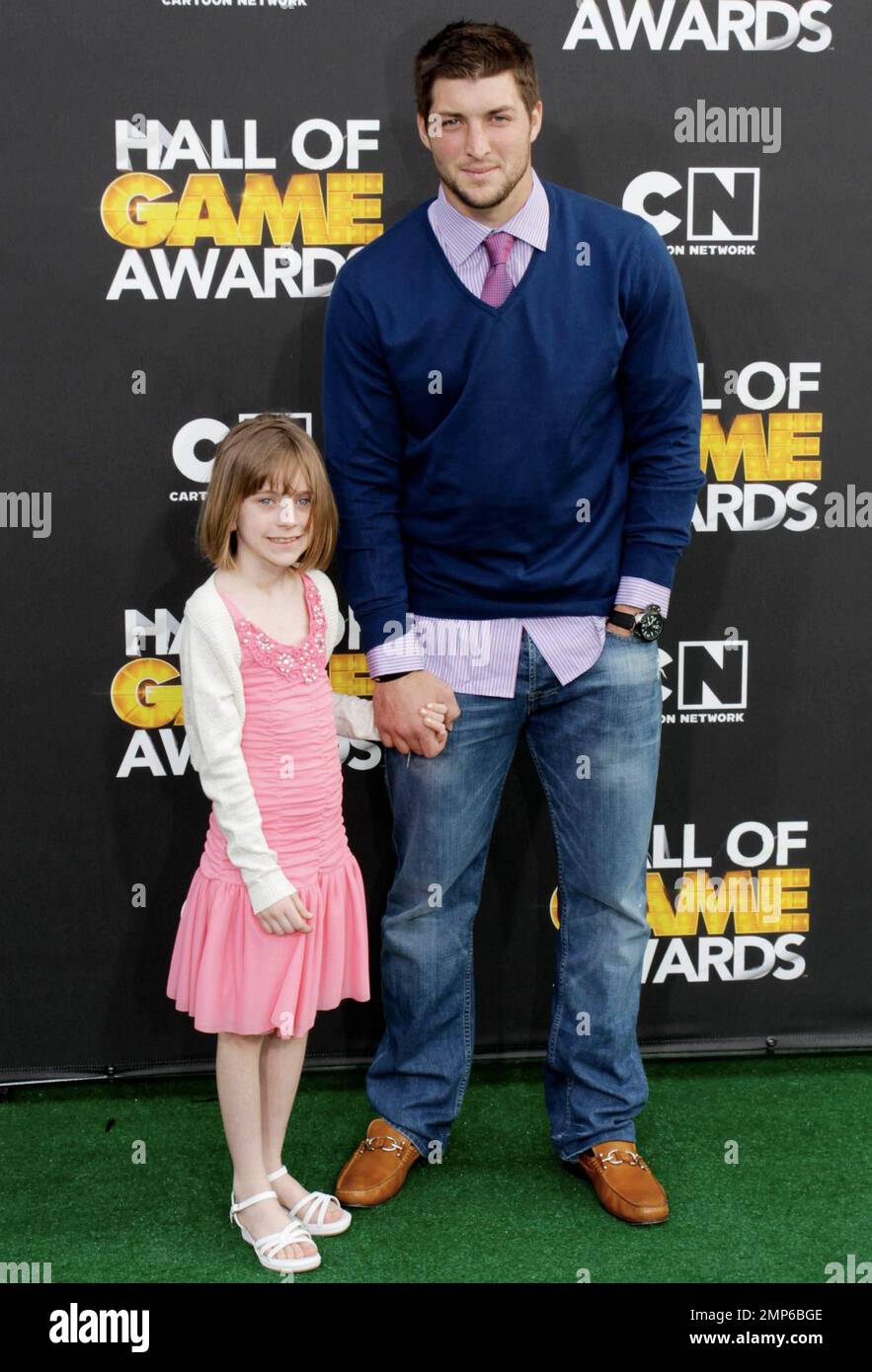 NFL Quarterback Tim Tebow with Tim Tebow Foundation winner Presley ...