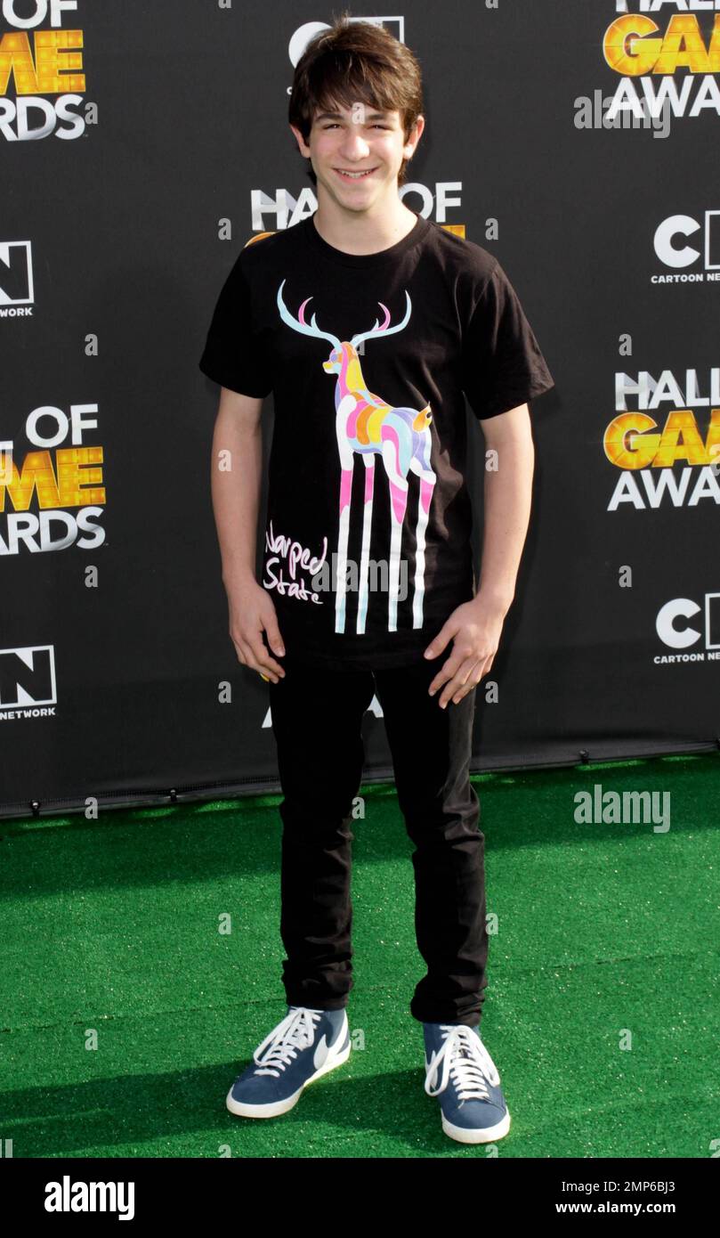 Actor Zachary Gordon arriving at the Cartoon Network's "Hall Of Game ...