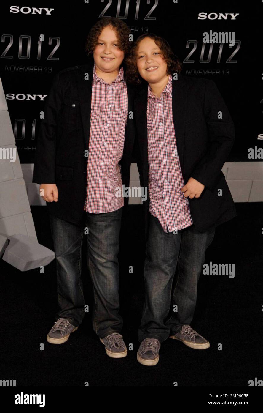 Philippe and Alexandre Haussmann at the premiere of "2012" at Regal ...