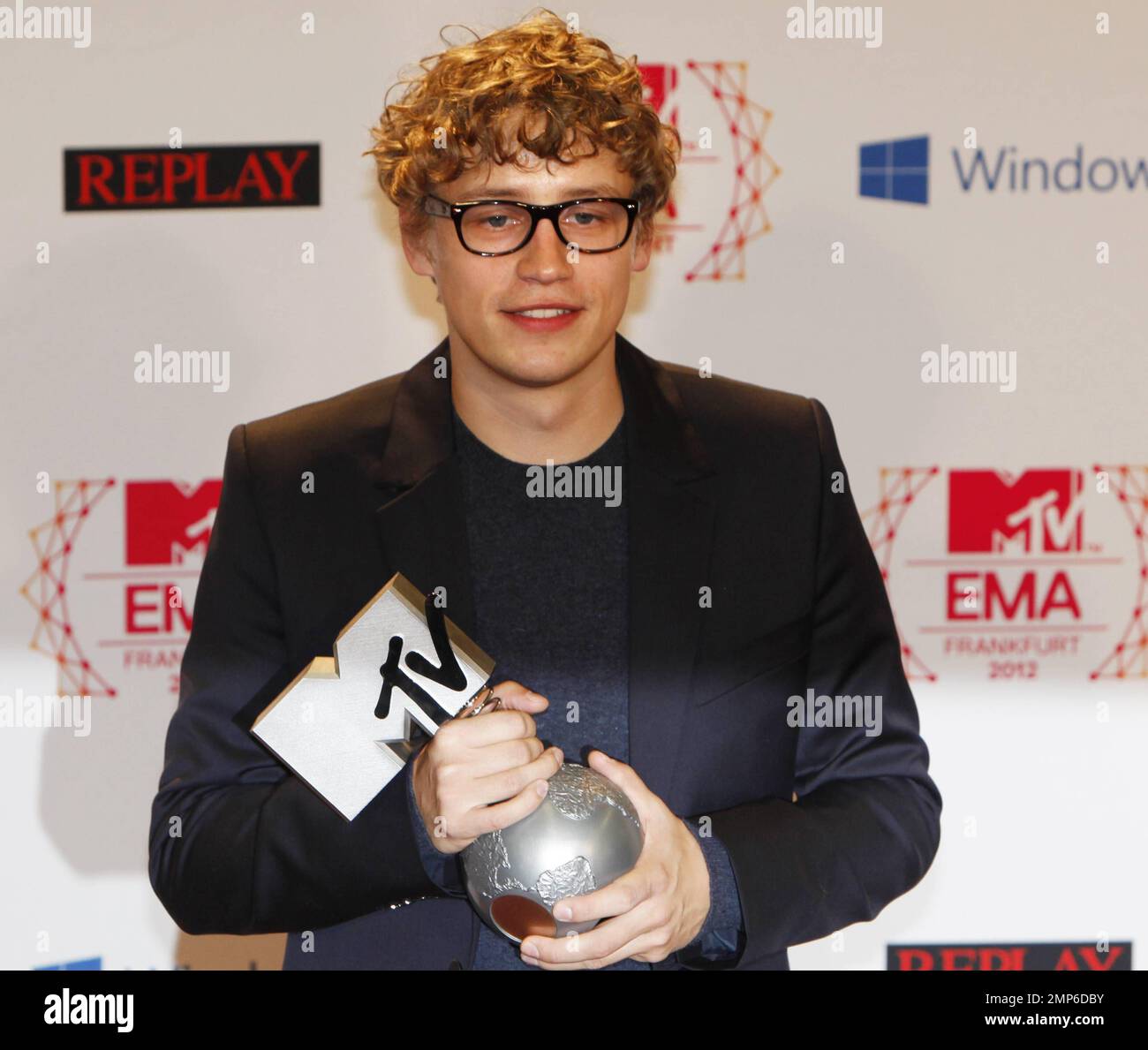 Tim Bendzko at the 2012 MTV Europe Music Awards held at Festhalle ...