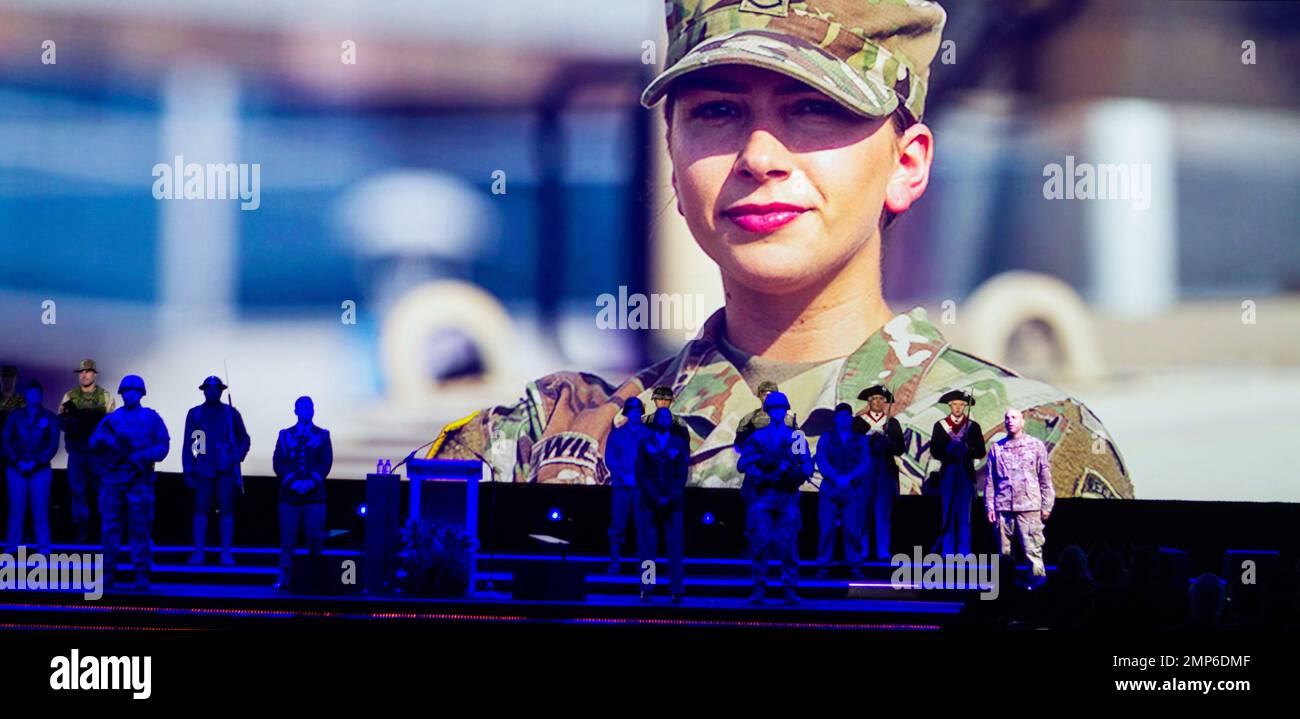 Sgt. 1st Class Adam Jay, a recruiter from Cincinnati, Ohio speaks about ...