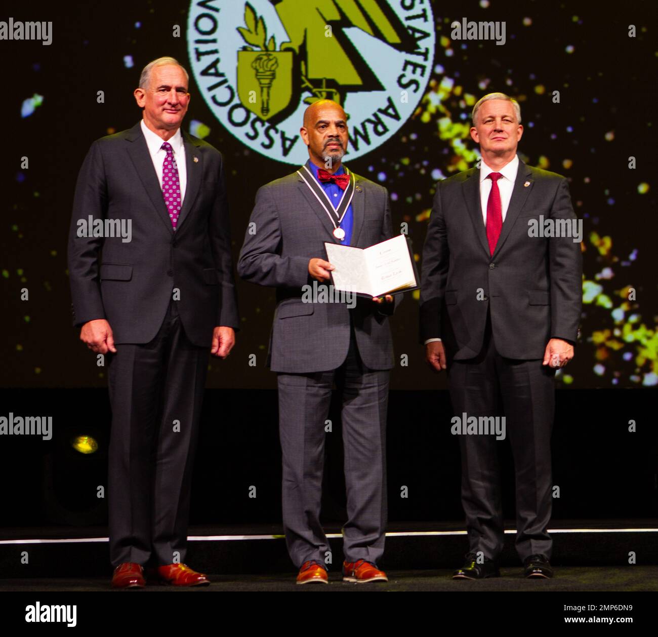 Command Sgt. Maj. retired Arthur Leak receives the Maj. Gen. James Earl ...