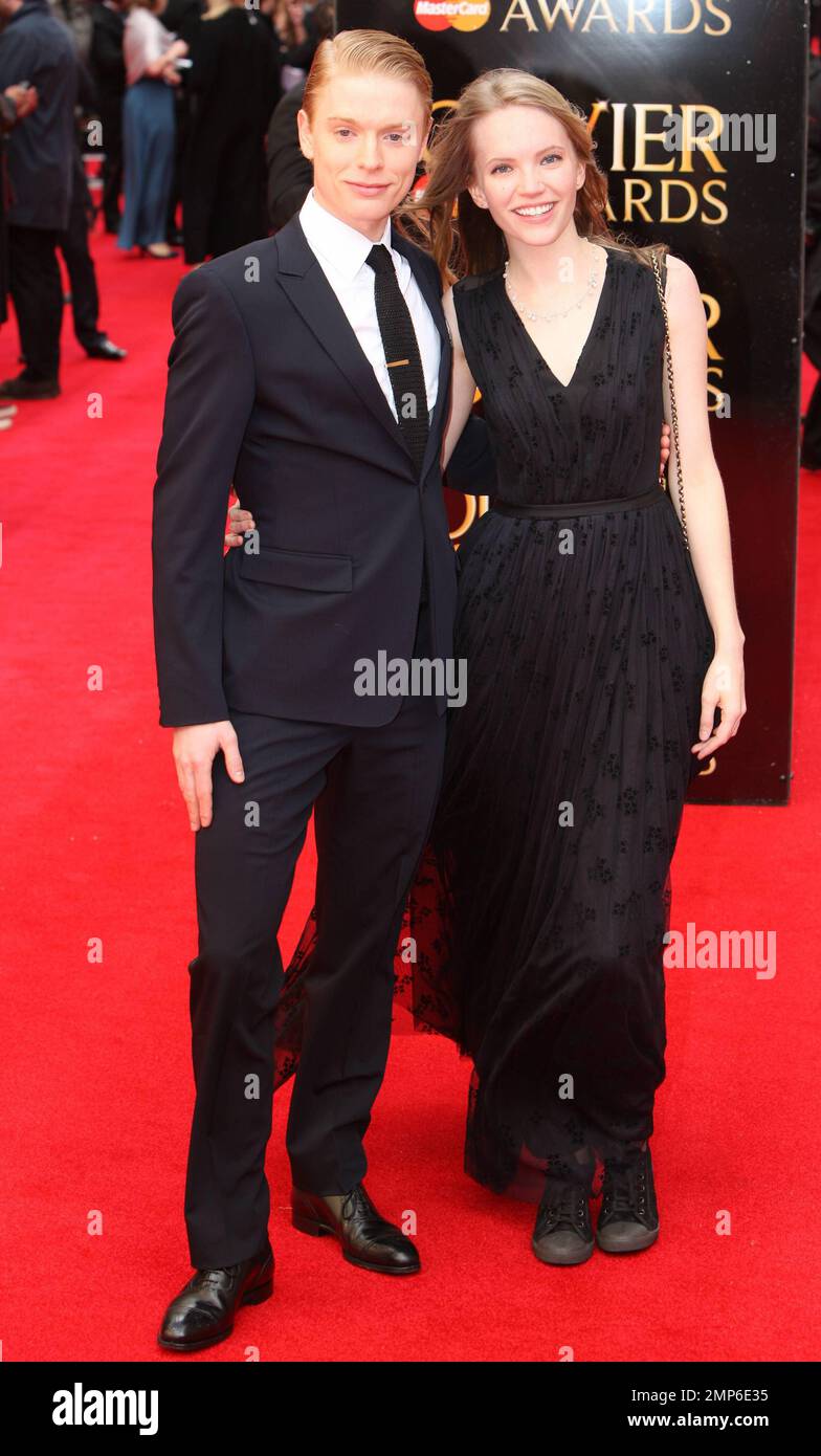 Freddie Fox and Tamzin Merchant at the 2012 Olivier Awards held at The ...