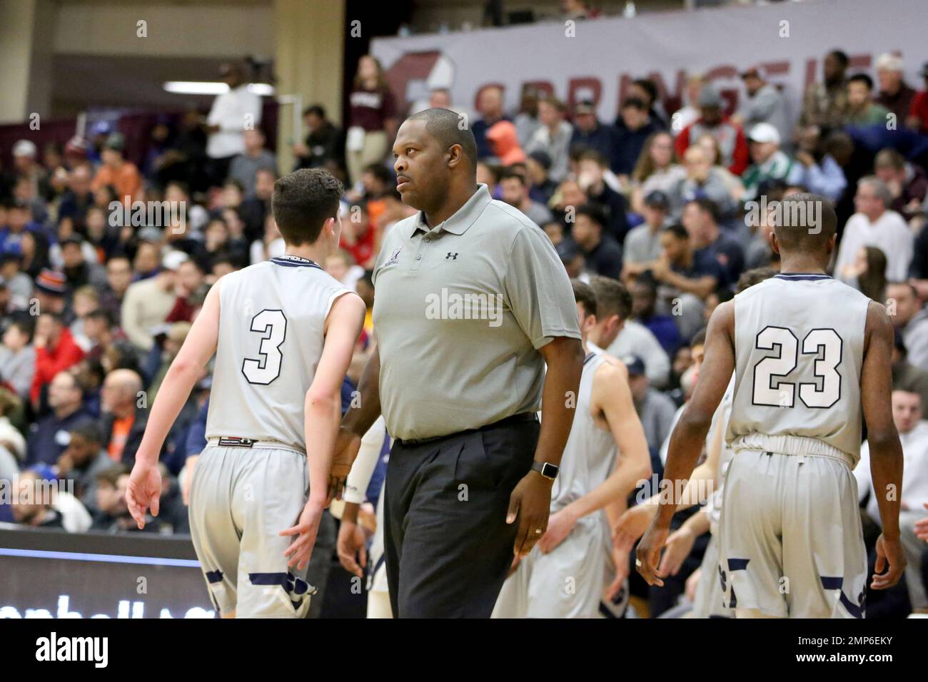 The Ranney School's head coach Thahj Holden is seen against Mount Saint ...