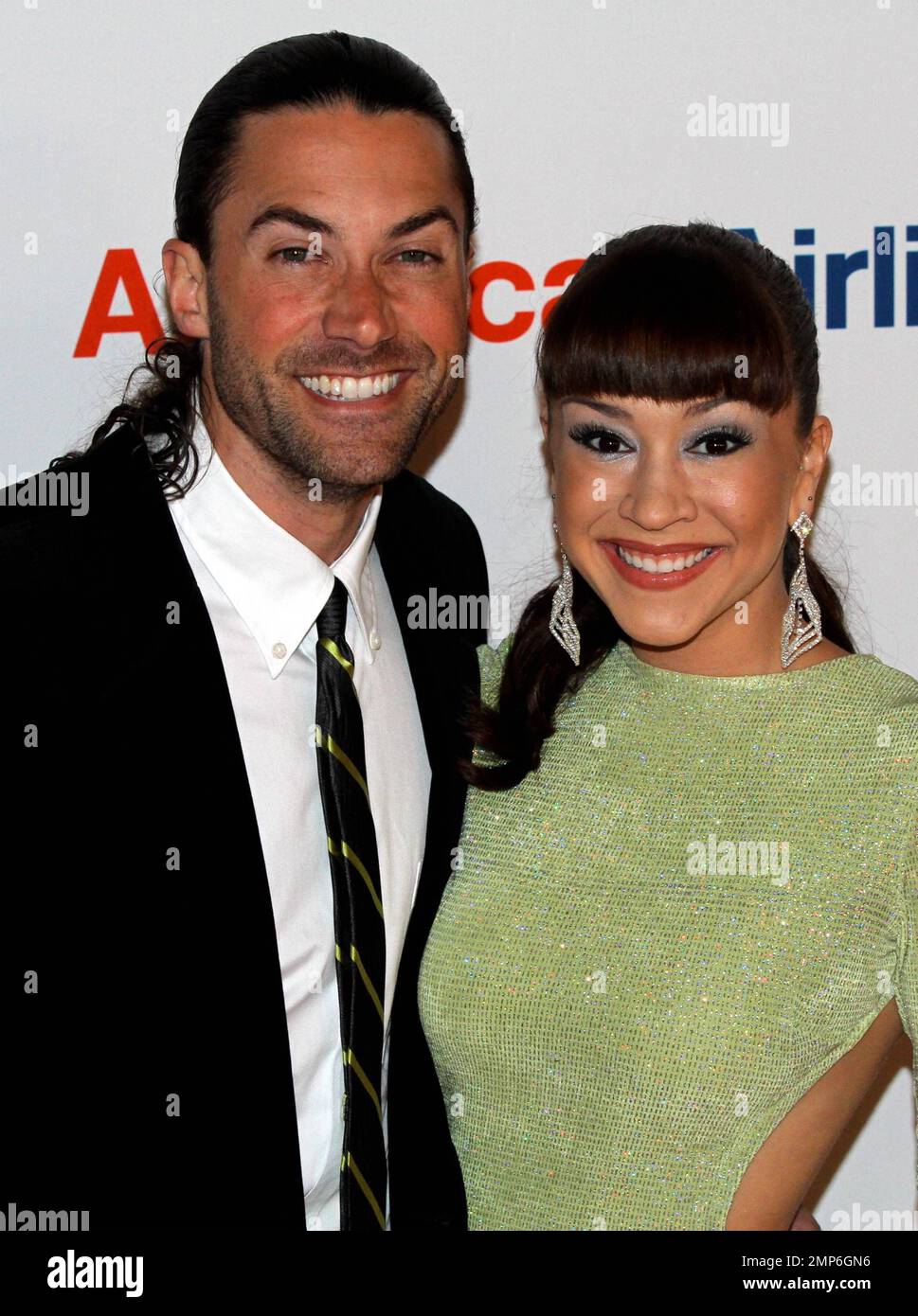 Ace Young and Diana DeGarmo arriving at the 19th annual Race To Erase ...