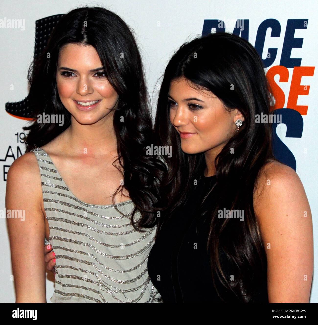 TV personalities Kendall Jenner (L) and Kylie Jenner arriving at the ...