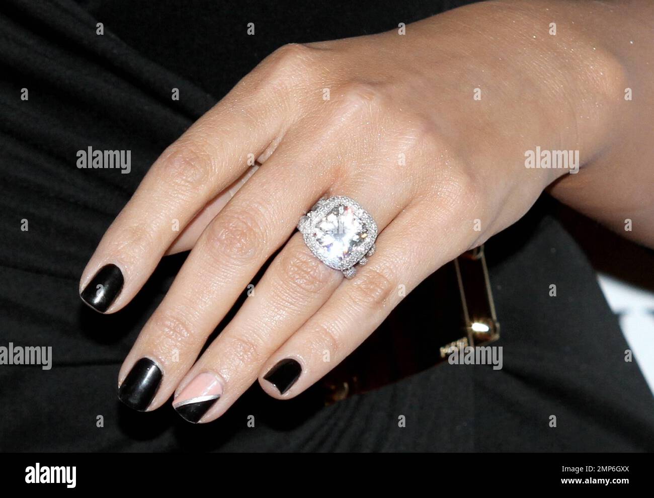 Khloe Kardashian-Odom (ring detail) arriving at the 19th annual Race To ...