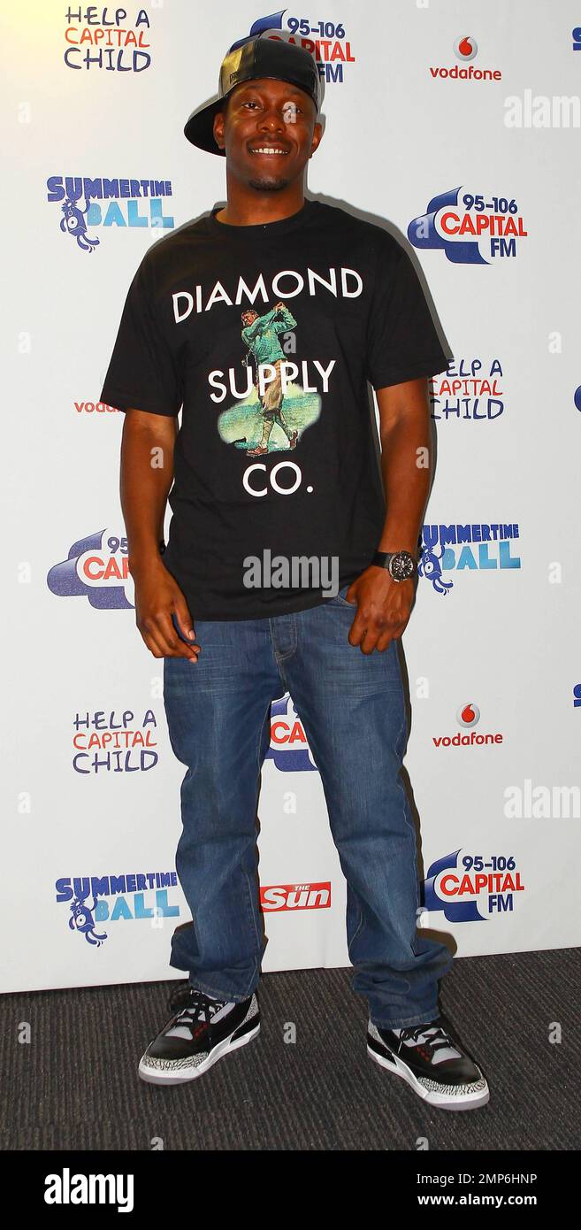 Dizzy Rascal attends The Summertime Ball held at Wembley Stadium in ...