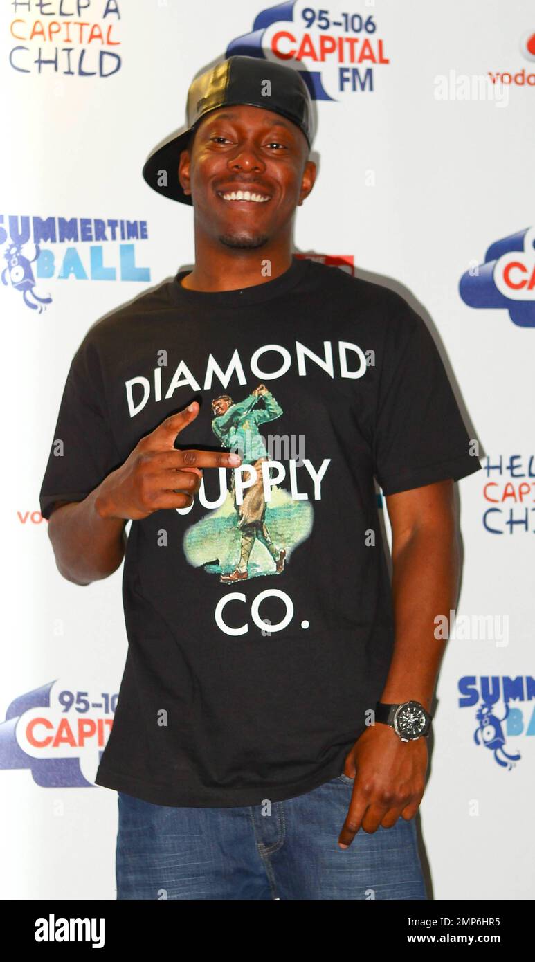 Dizzy Rascal attends The Summertime Ball held at Wembley Stadium in ...