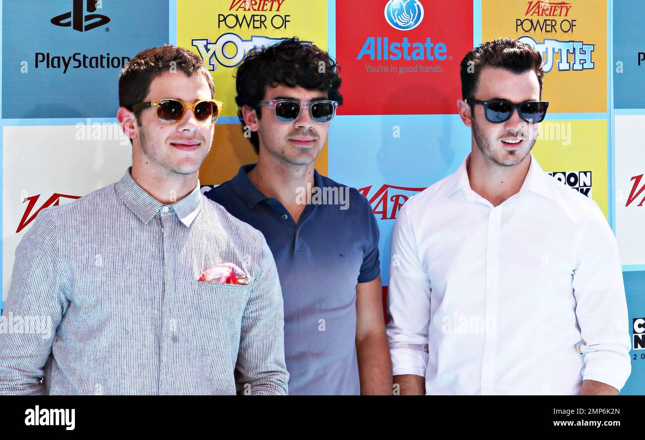 Nick Jonas, Joe Jonas and Kevin Jonas at Variety's Power of Youth ...