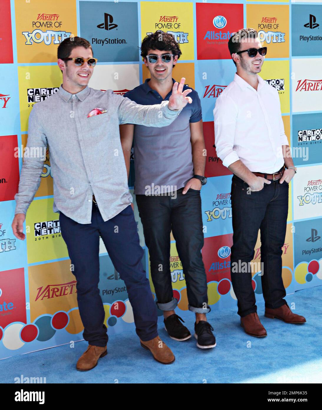 Nick Jonas, Joe Jonas and Kevin Jonas at Variety's Power of Youth ...