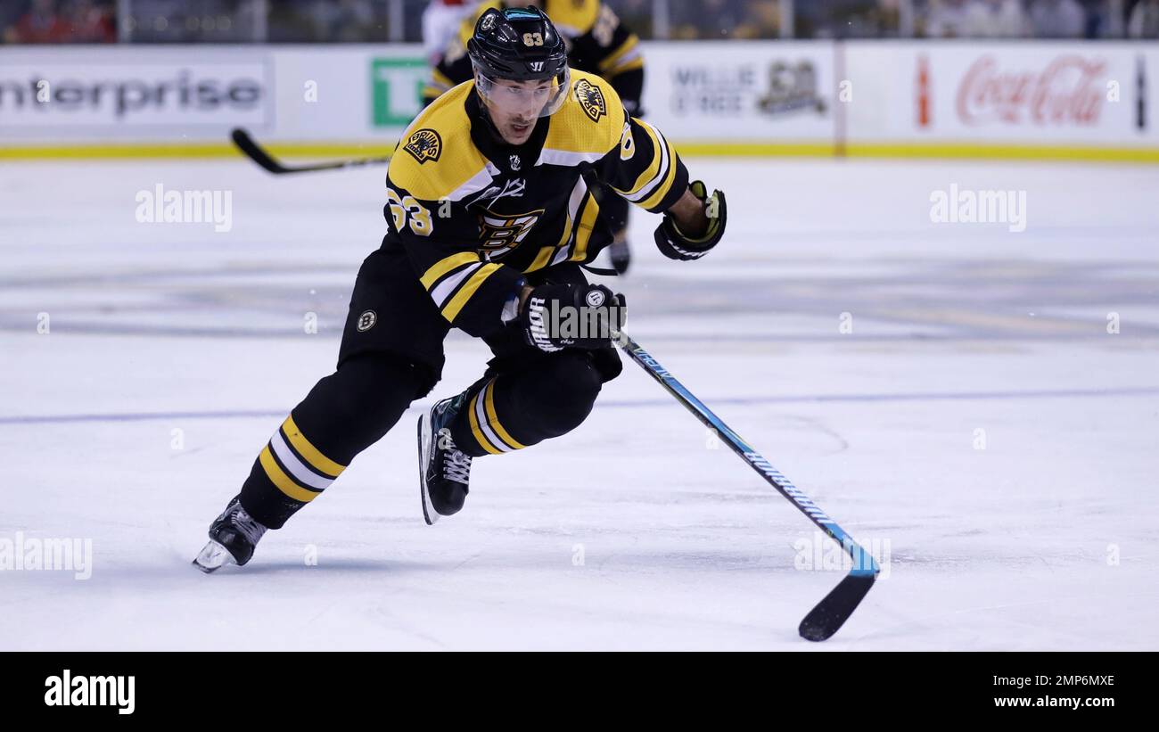 Boston Bruins left wing Brad Marchand (63) during the second period of ...