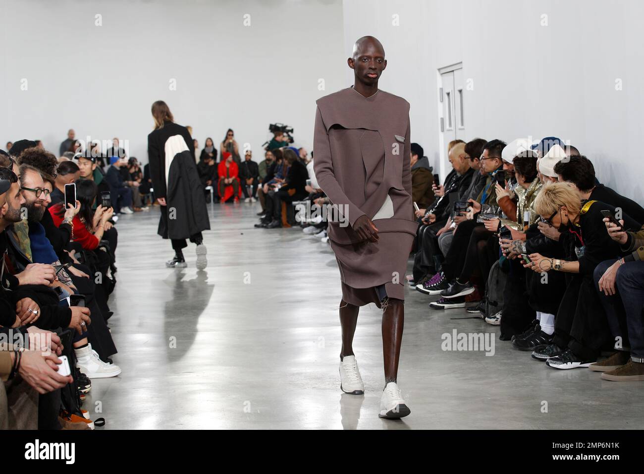 Models wear creations for Rick Owens' men Fall-Winter 2018/2019 fashion ...
