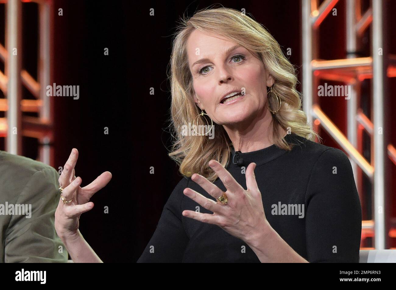Helen Hunt participates in the "Shakespeare Uncovered" panel during the ...