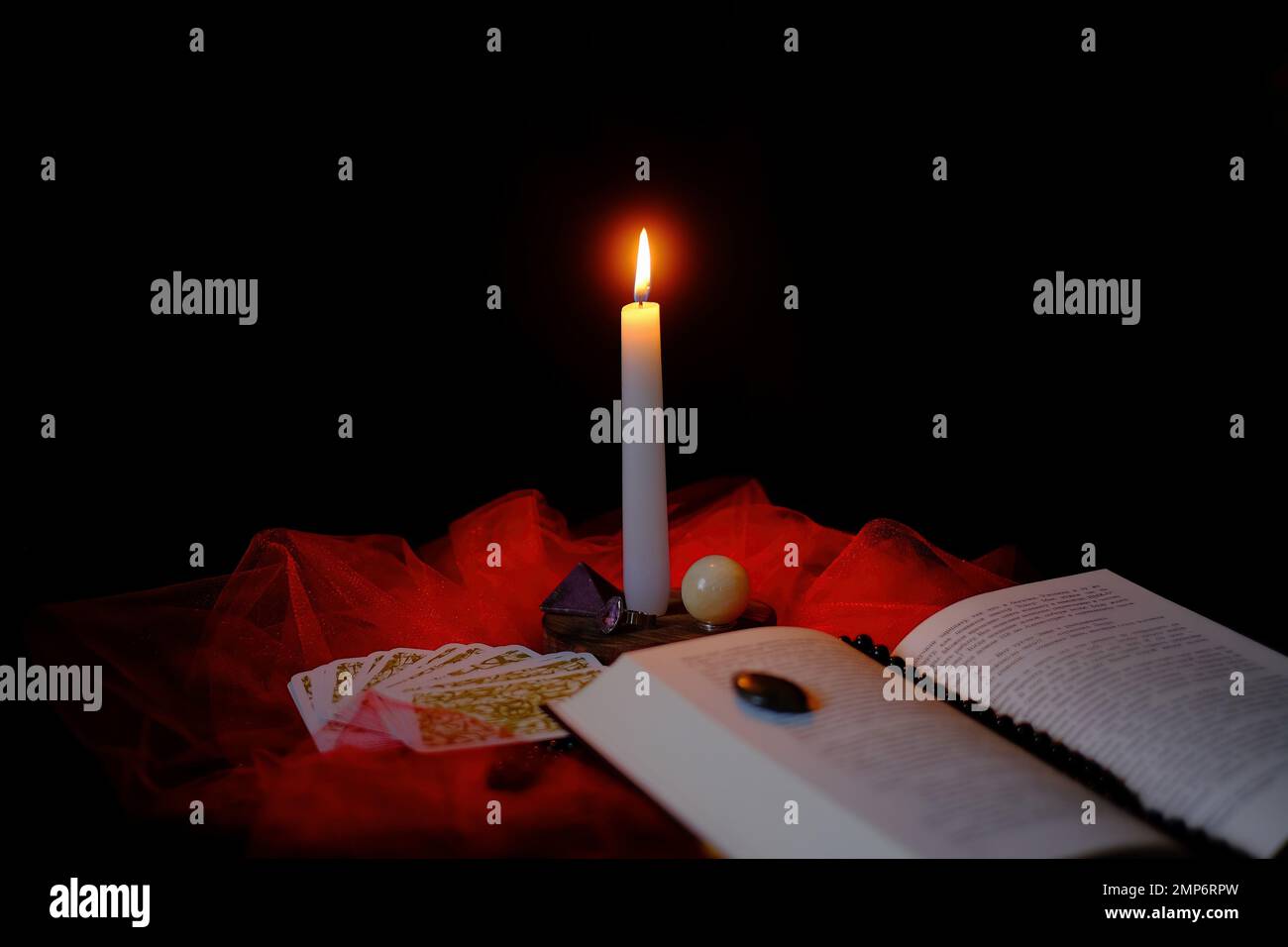 Occultism with candles hi-res stock photography and images - Alamy