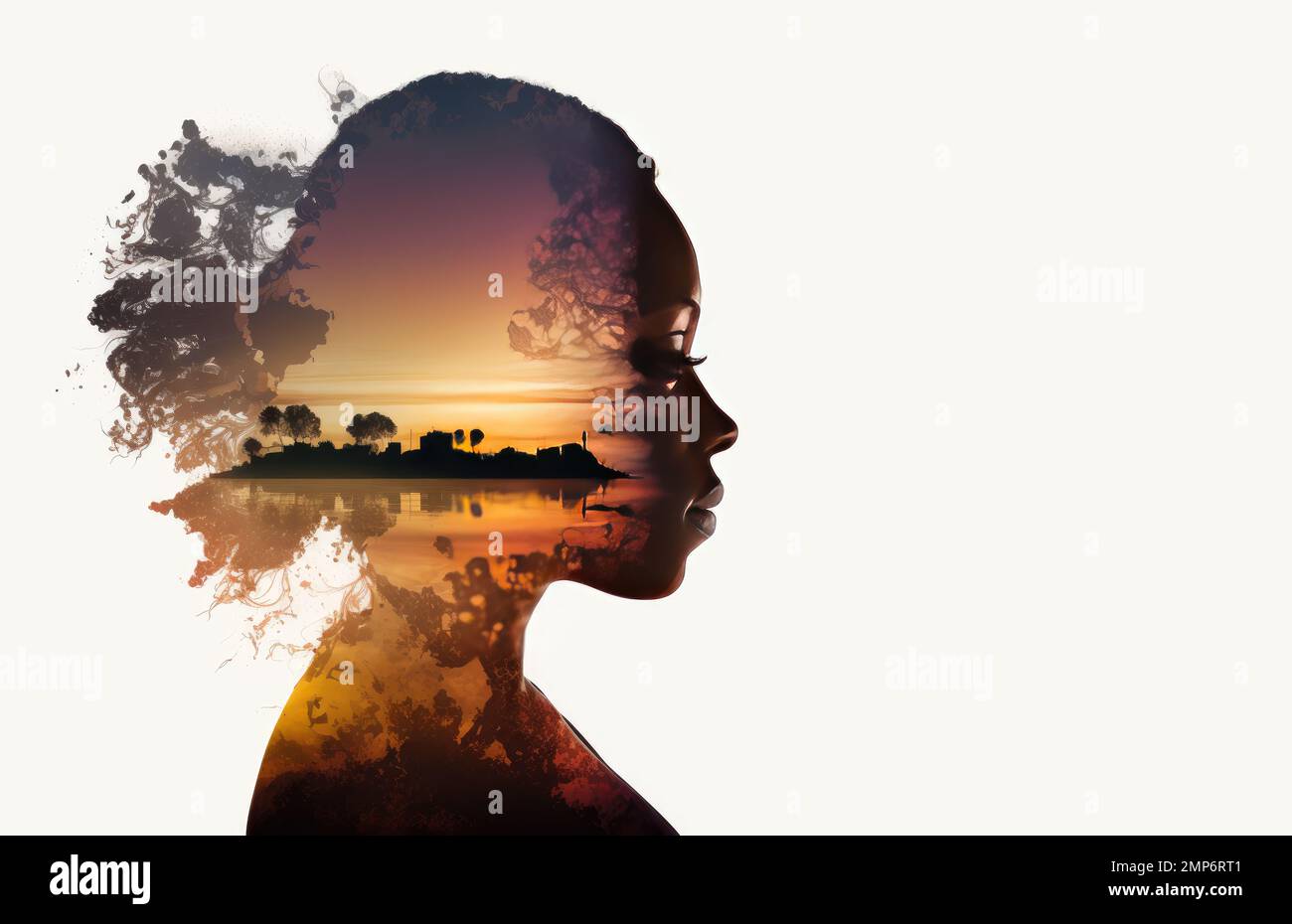 Semi profile face hi-res stock photography and images - Alamy