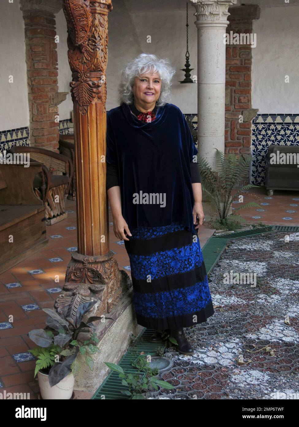 Mexican writer Laura Esquivel poses at her house in Mexico City on Wed ...