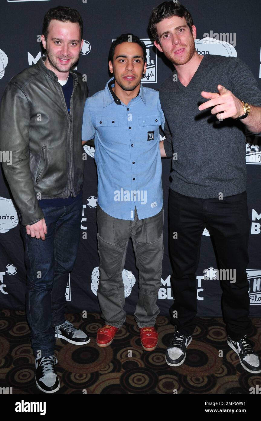 Eddie Thomas, Victor Rasuk and Bryan Greenberg at the 24 Hour Plays on Broadway annual gala at ...