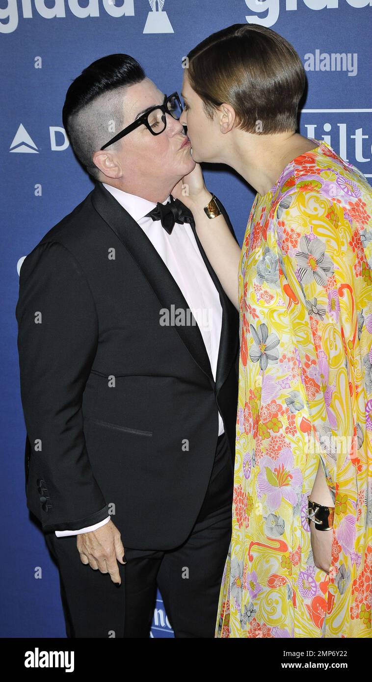Lea DeLaria attends the 27th Annual GLAAD Media Awards in New York City ...