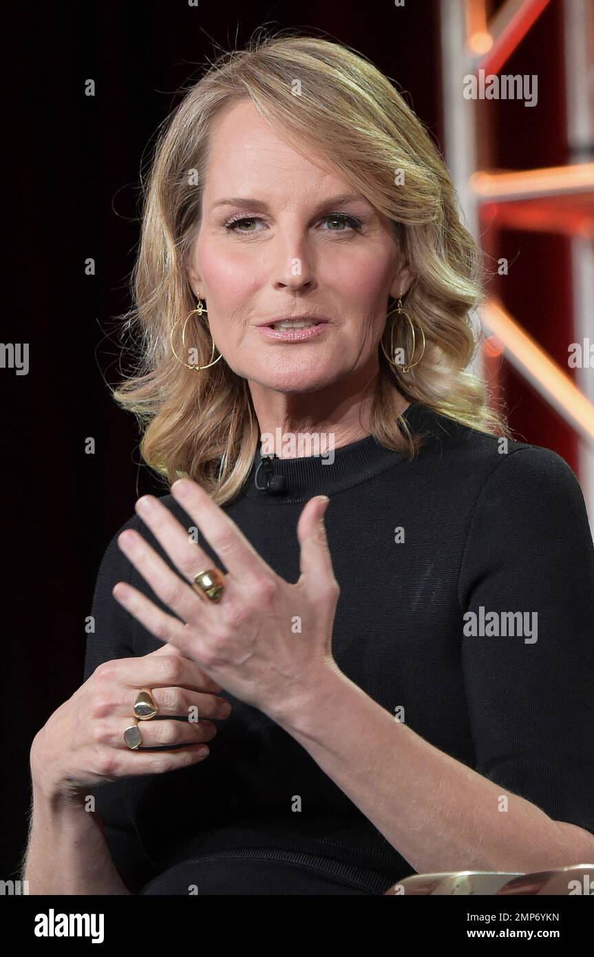 Helen Hunt participates in the "Shakespeare Uncovered" panel during the ...
