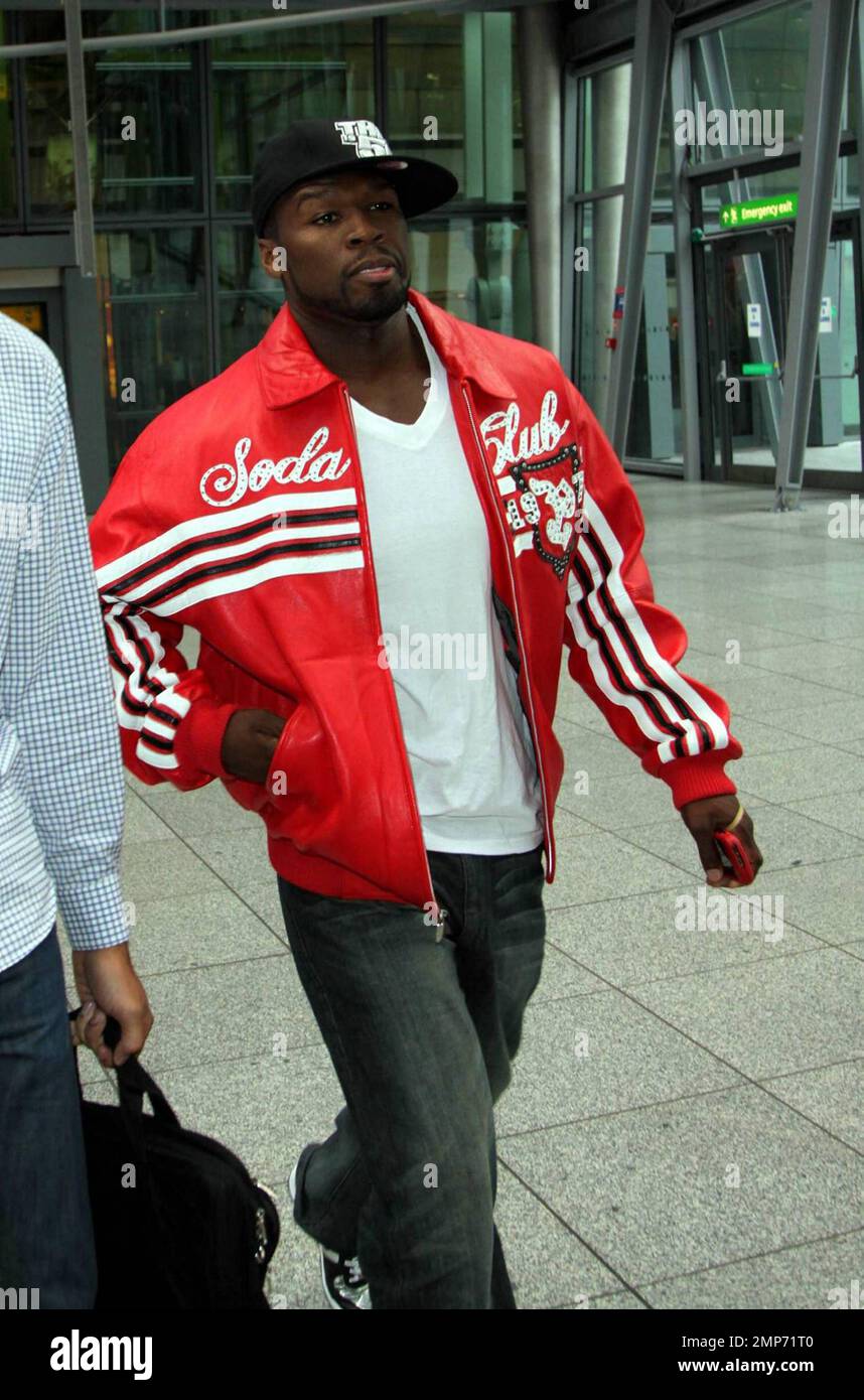 EXCLUSIVE!! Rapper 50 Cent arrives at London's Heathrow Airport after a ...