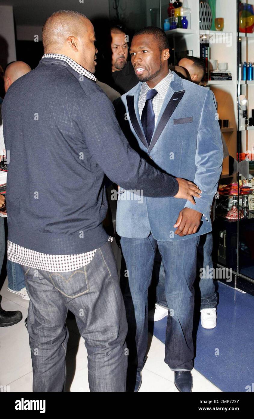 Rapper 50 "Scent" Cent arrives at LIV nightclub for the launch of his ...