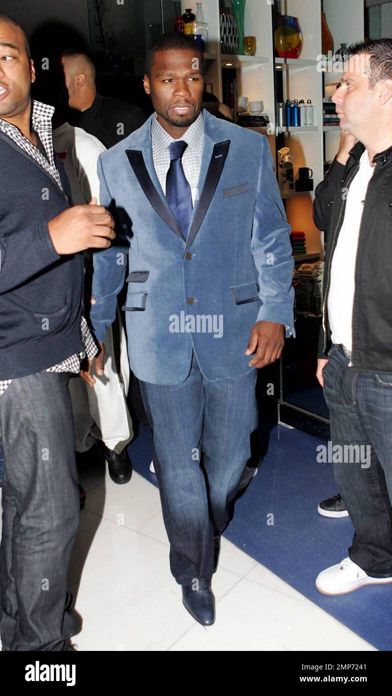 Rapper 50 "Scent" Cent arrives at LIV nightclub for the launch of his ...