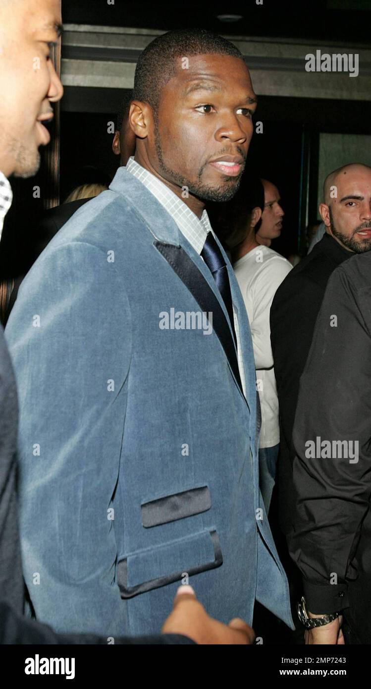 Rapper 50 "Scent" Cent arrives at LIV nightclub for the launch of his ...