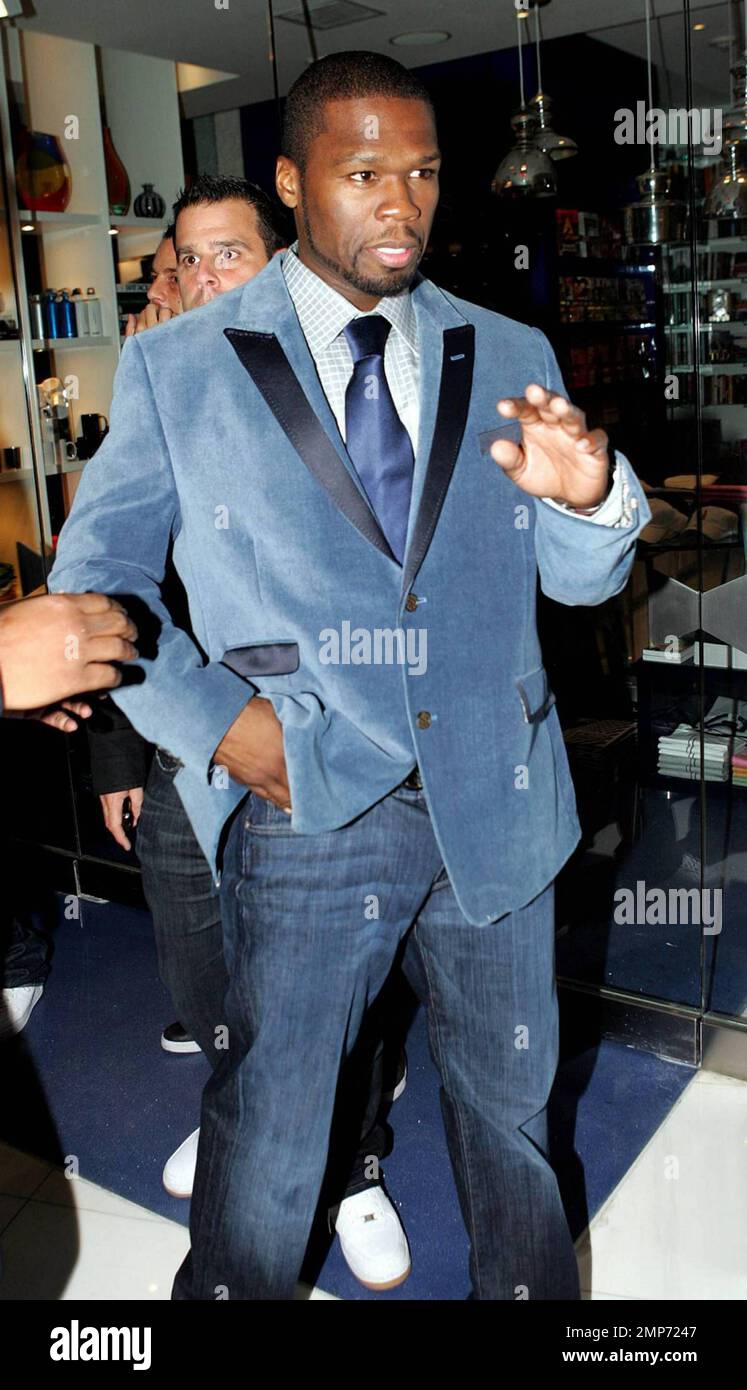 Rapper 50 "Scent" Cent arrives at LIV nightclub for the launch of his ...