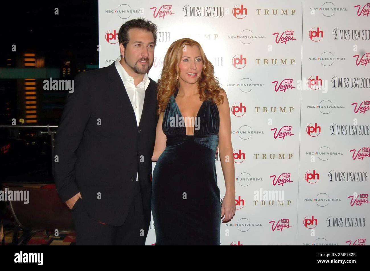Joey Fatone and Heather Mills attend the 57th Annual Miss USA ...
