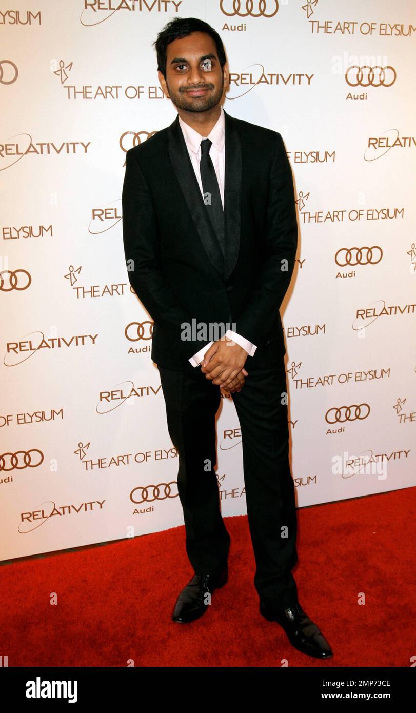 Actor Aziz Ansari arrives at the Art of Elysium's 5th Annual Heaven ...