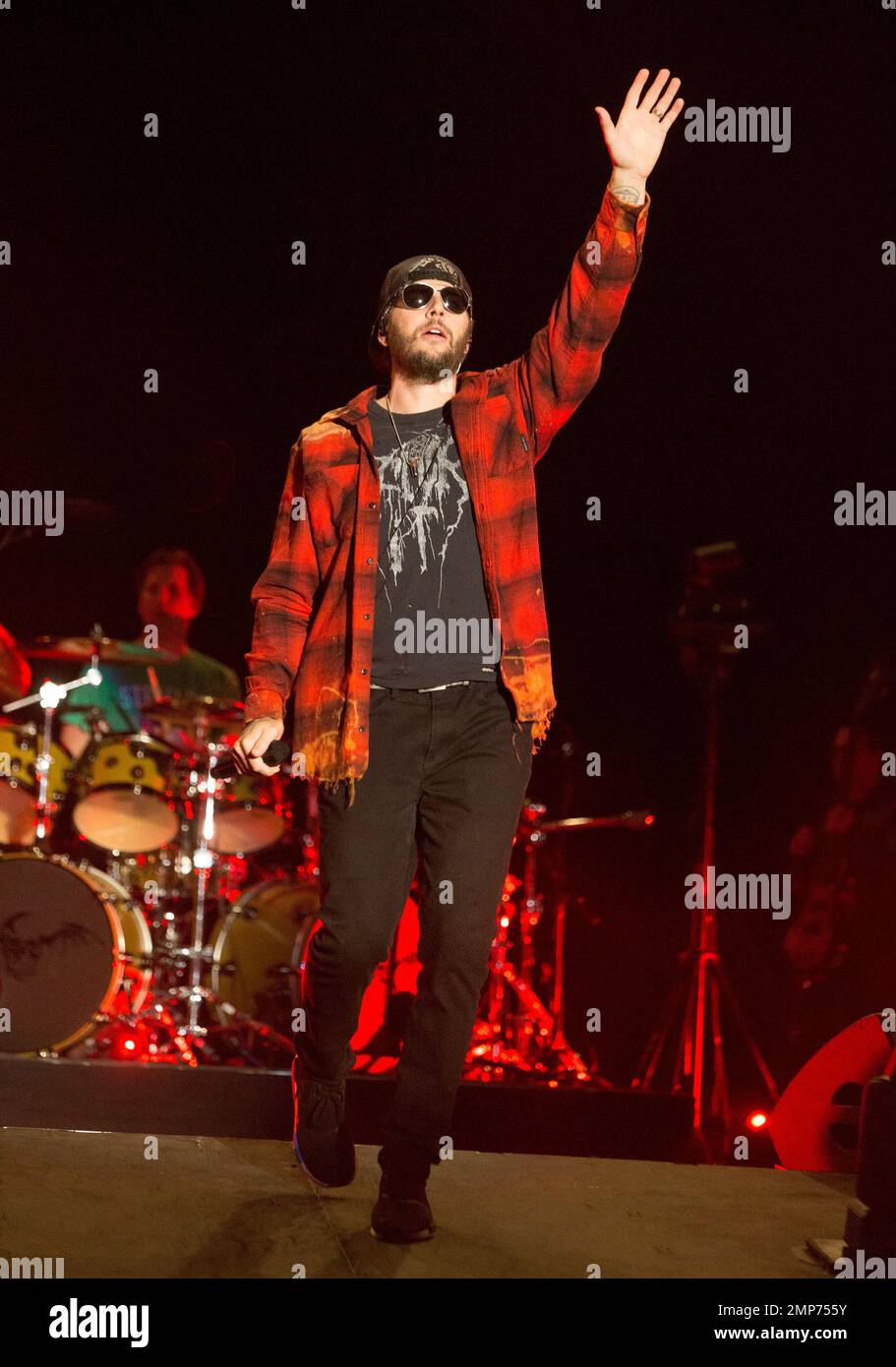 M. Shadows of the band Avenged Sevenfold performs in concert during ...