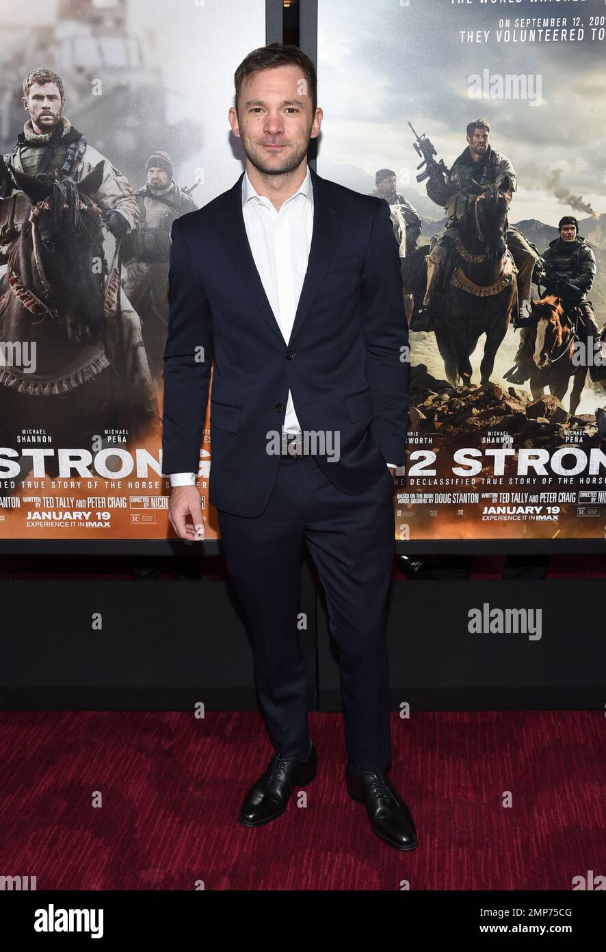 Actor Austin Hebert attends the world premiere of "12 Strong" at Jazz ...