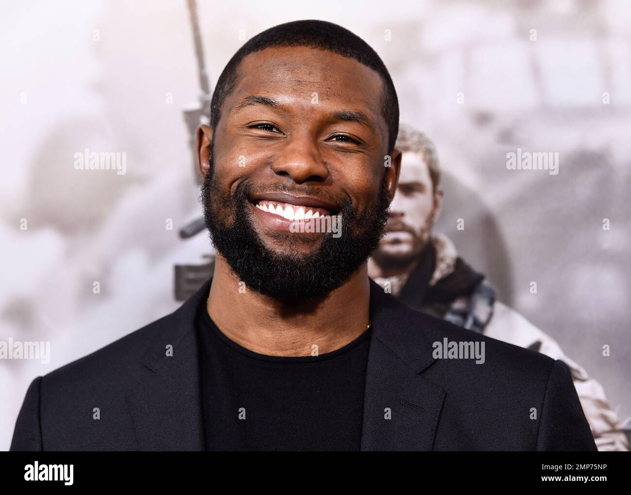 Actor Trevante Rhodes attends the world premiere of "12 Strong" at Jazz ...