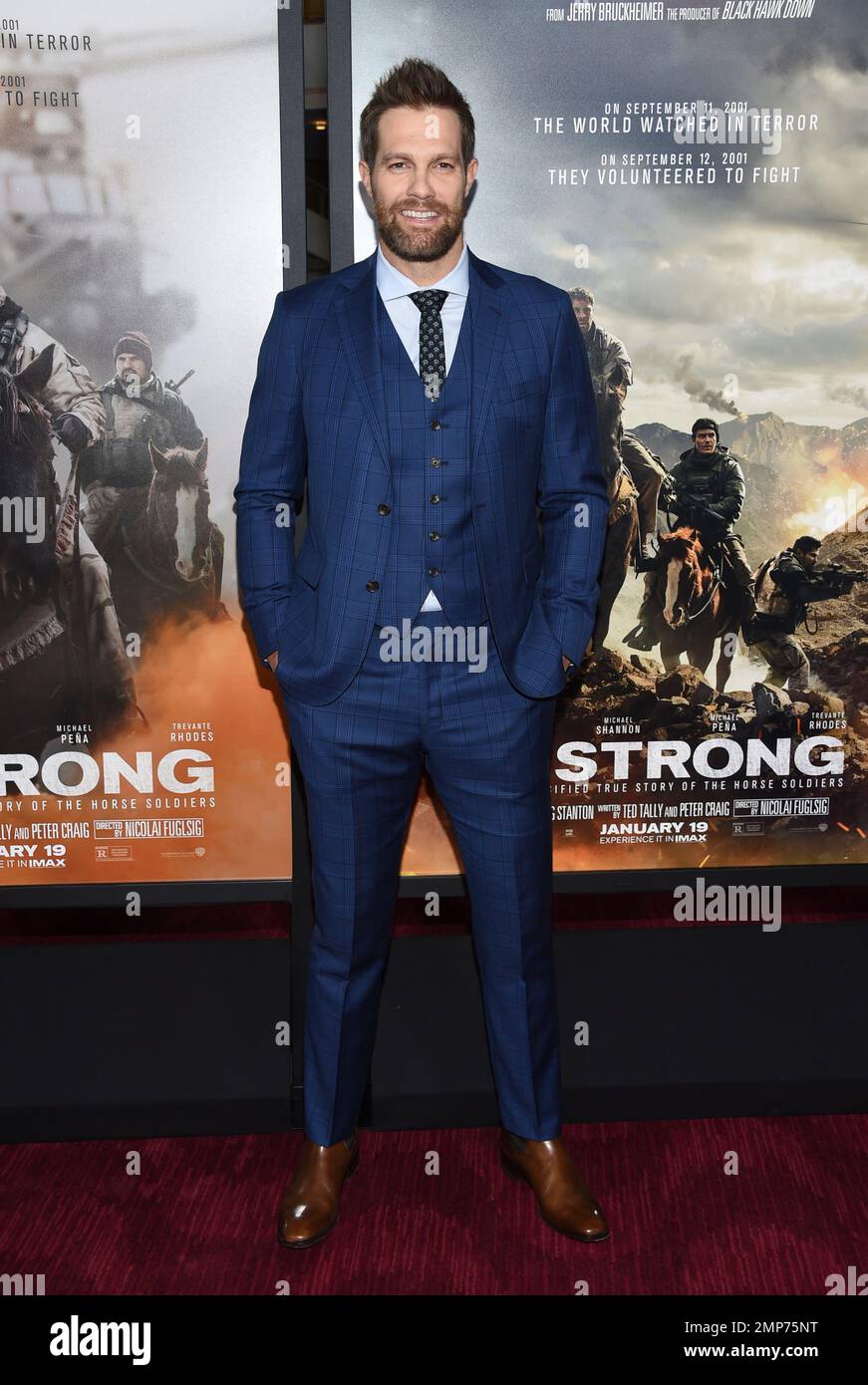 Actor Geoff Stults attends the world premiere of "12 Strong" at Jazz at ...