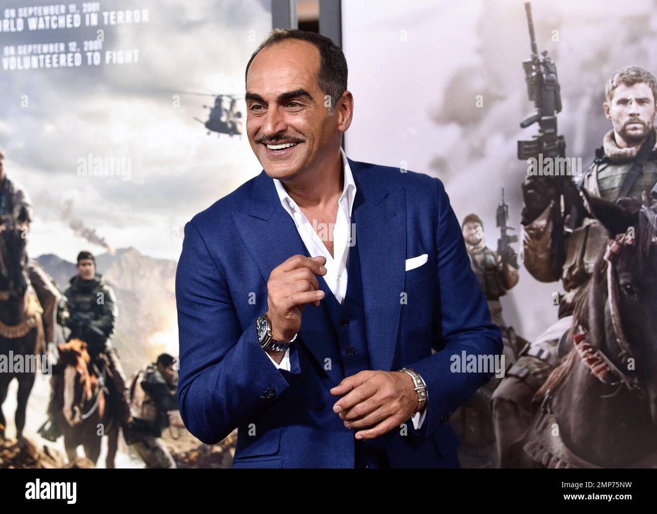 Actor Navid Negahban attends the world premiere of "12 Strong" at Jazz ...