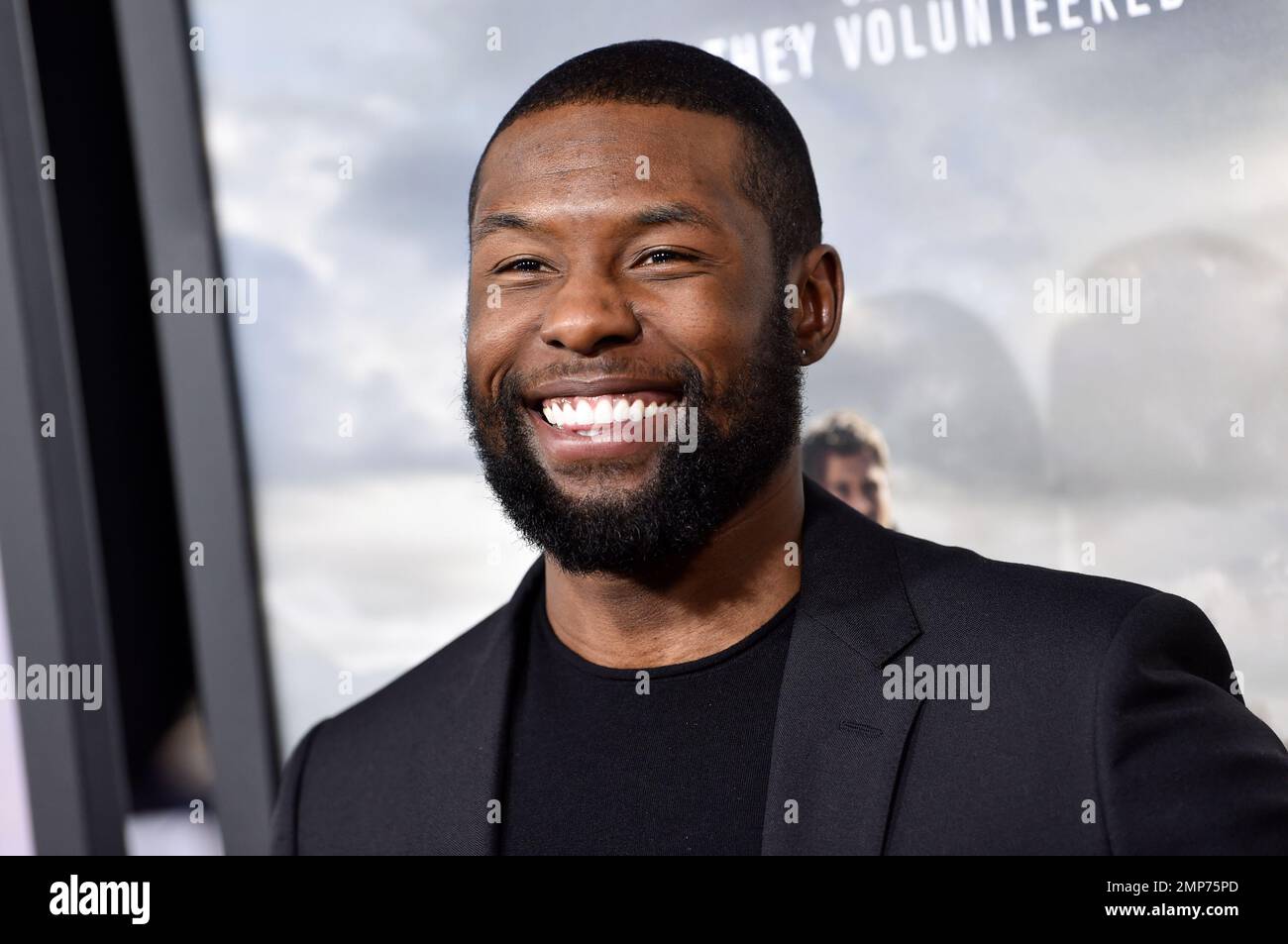 Actor Trevante Rhodes attends the world premiere of "12 Strong" at Jazz ...